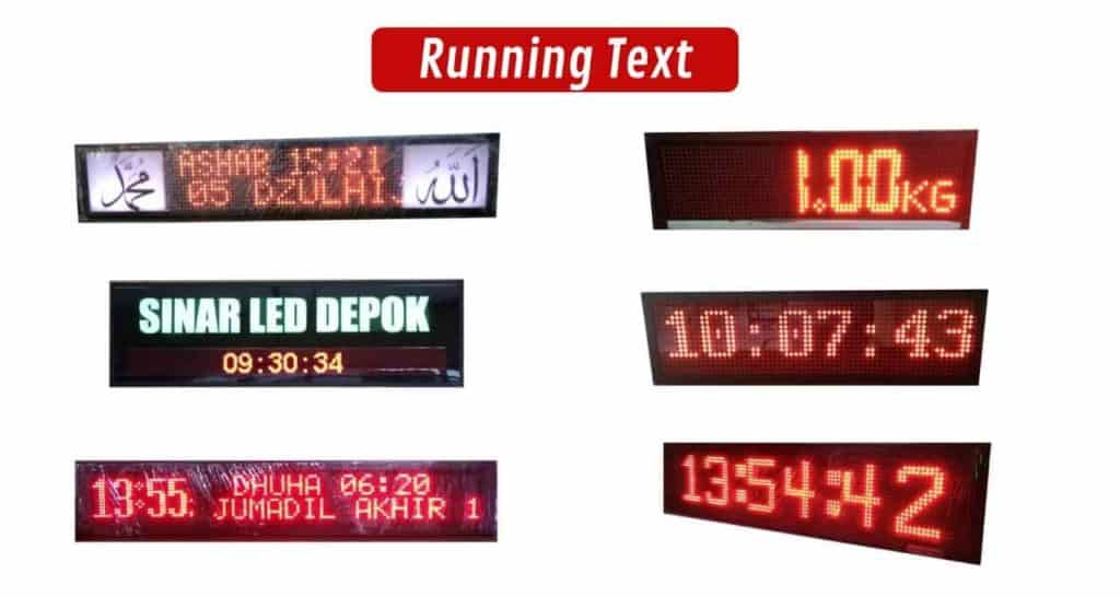 Jual Running Text Murah Sinar LED - Running Text Custom Terbaik